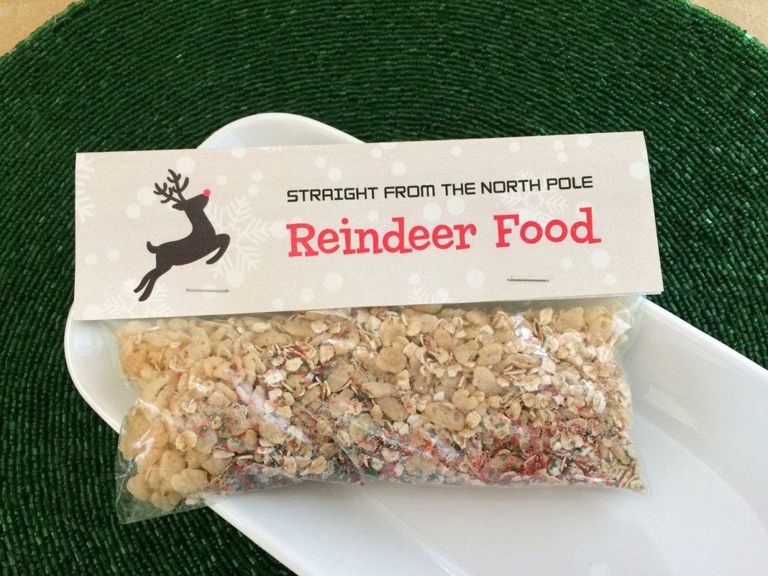 Reindeer Food Bag Topper - Instant Download - Christmas Digital ...