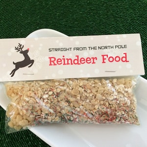 Reindeer Food Bag Topper - Instant Download - Christmas Digital ...