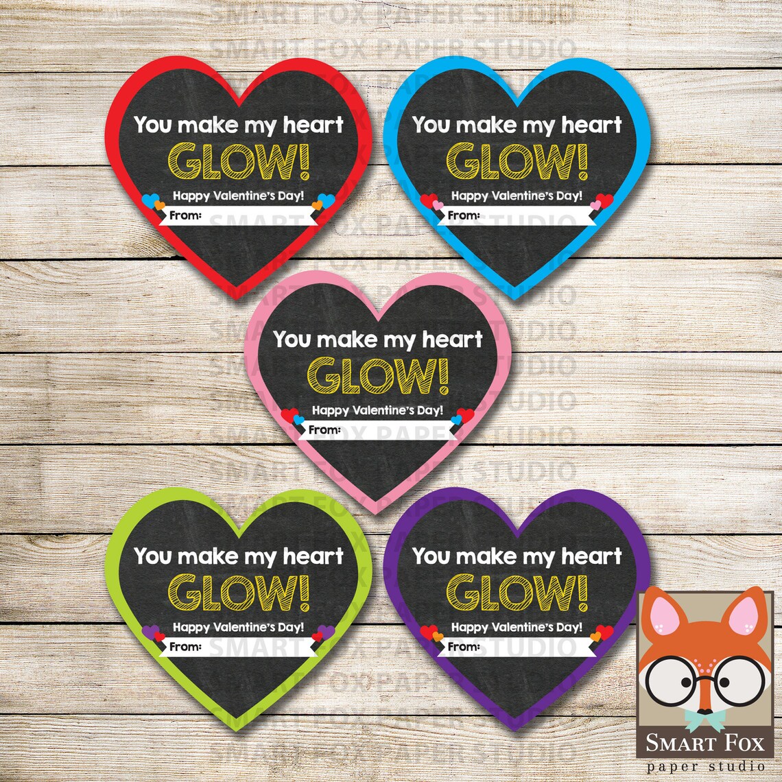 You Make My Heart Glow Valentine Instant Download - Etsy