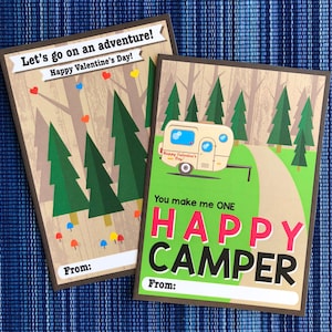 Camping Valentines - Instant Download - Valentine's Day Digital ...
