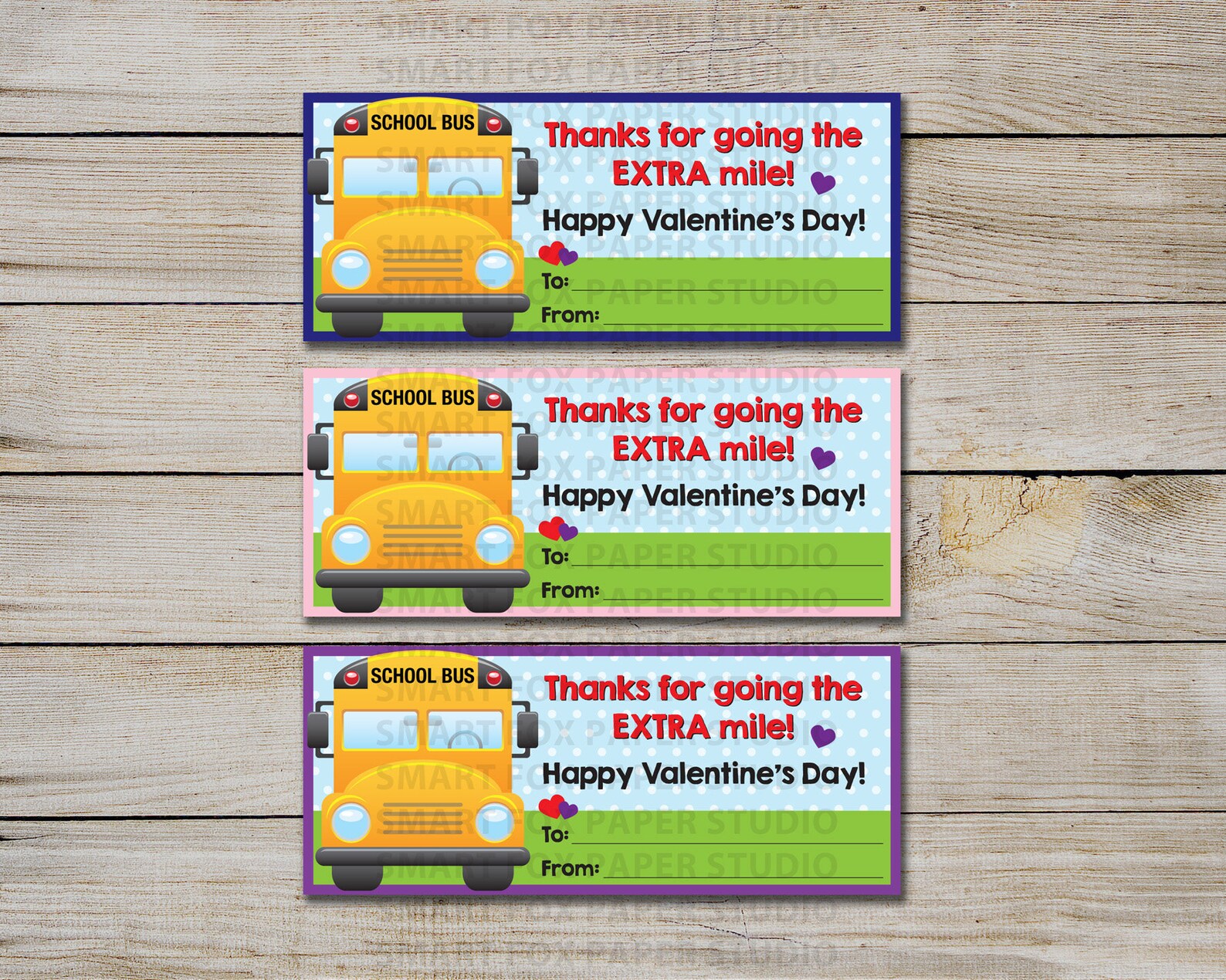 Bus Driver Valentine Instant Download Valentine's Day | Etsy