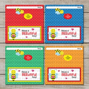 Bee Valentine Bag Topper - Instant Download - Valentine's Day Digital ...