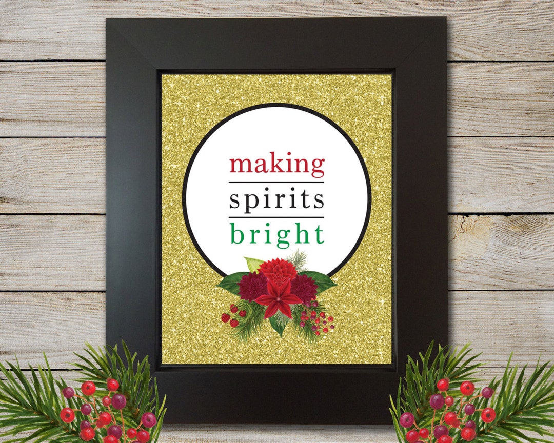 Glitter Christmas Printable Instant Download Christmas Print Christmas ...