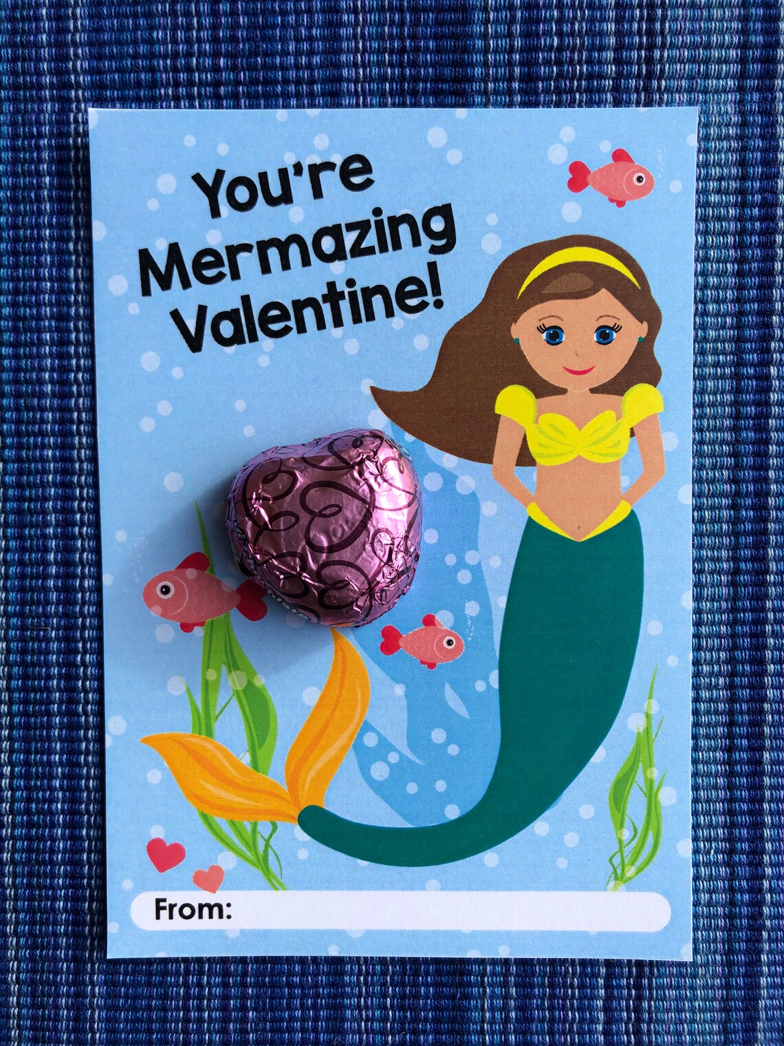 Mermaid Valentine - Instant Download - Valentine's Day Digital ...