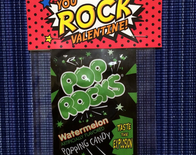 Pop Rocks Bag Topper - Instant Download - Valentine's Day Digital ...