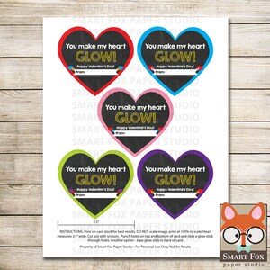You Make My Heart Glow Valentine Instant Download Valentine's Day ...