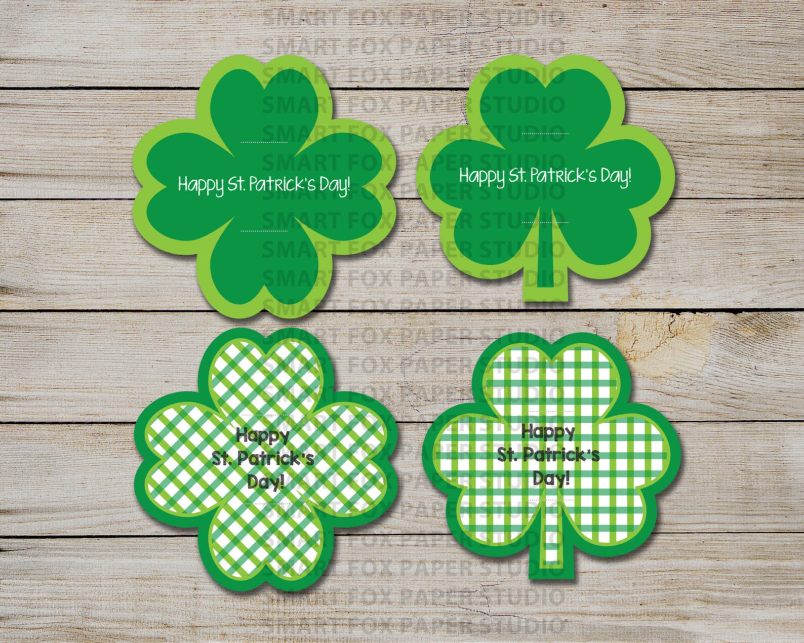 Shamrock Pencil Toppers Instant Download Shamrock Digital - Etsy
