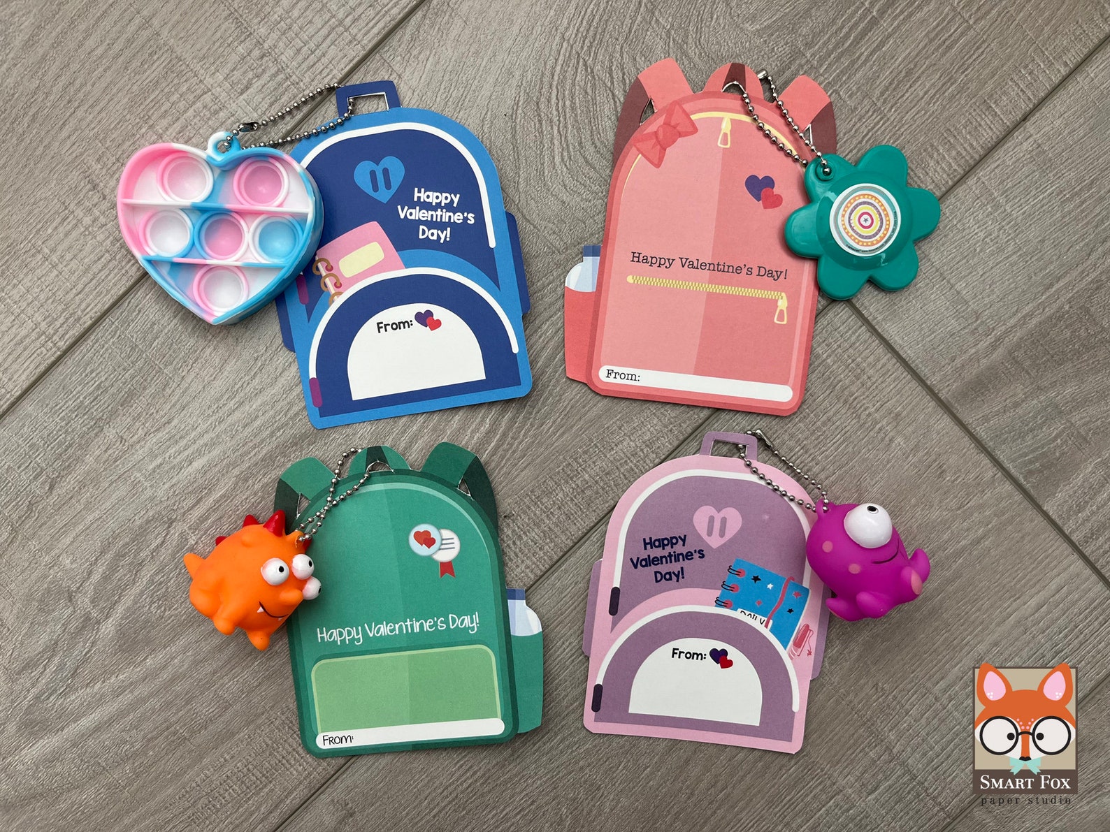 Backpack Valentine - Instant Download - Valentine's Day Digital ...