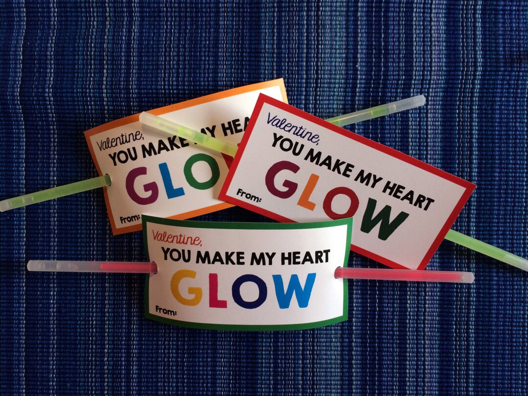 You Make My Heart Glow Valentine - Instant Download - Valentine's Day ...