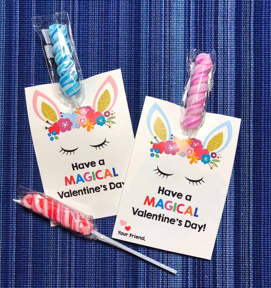 Unicorn Valentine - Instant Download - Valentine's Day Digital ...