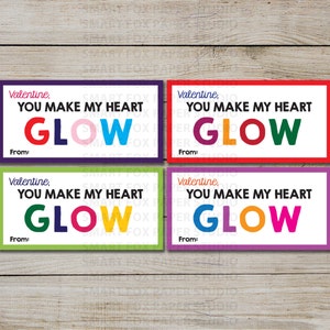 You Make My Heart Glow Valentine - Instant Download - Valentine's Day ...