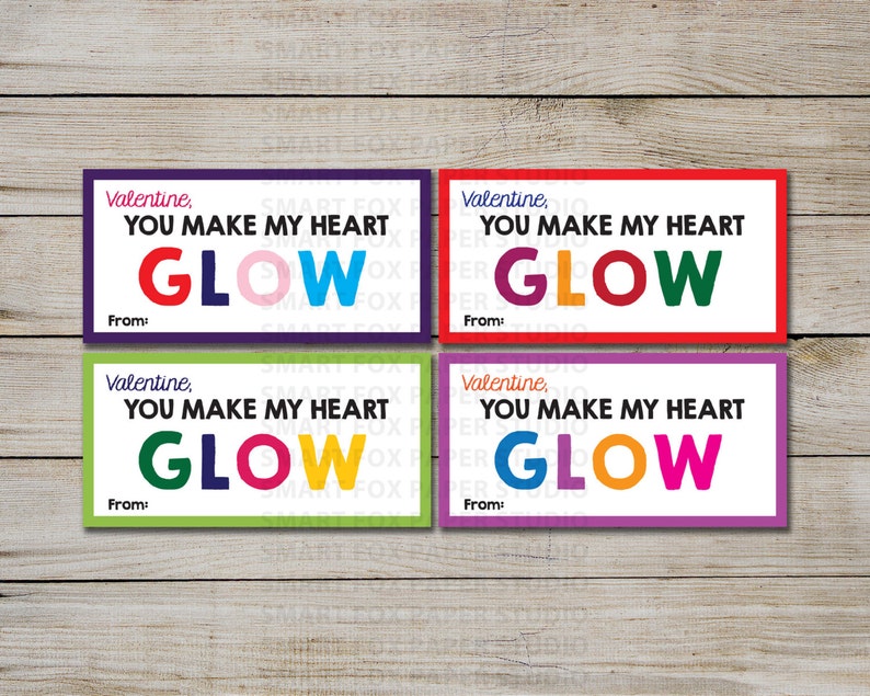 You Make My Heart Glow Valentine Instant Download | Etsy