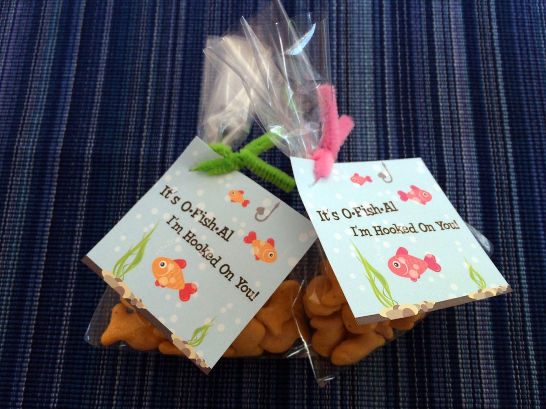 Goldfish Valentine - Instant Download - Valentine's Day Digital ...