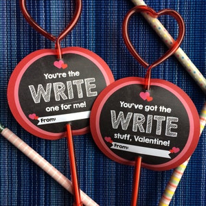 Pencil Valentine - Instant Download - Valentine's Day Digital Printable ...