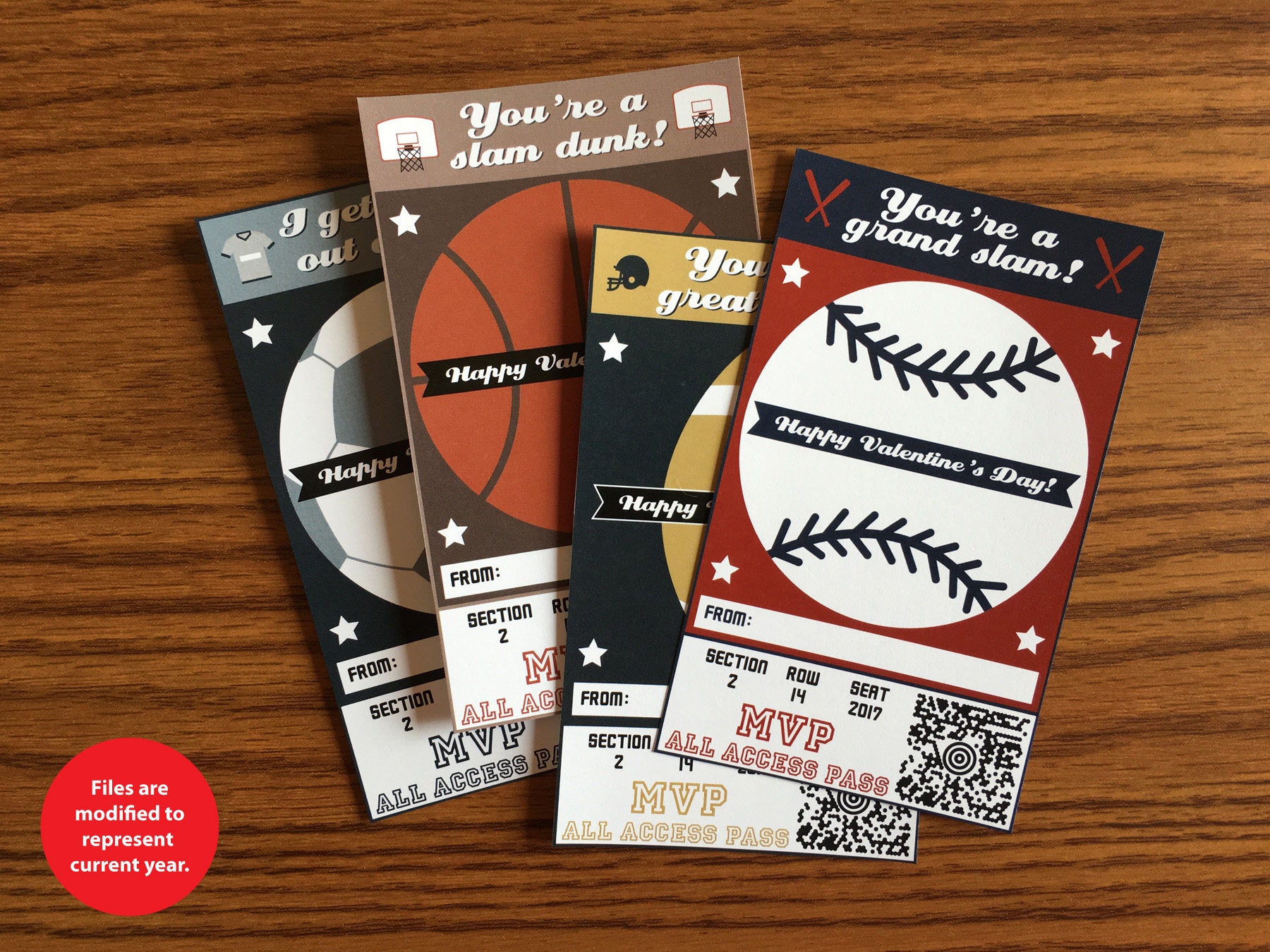 Sports Valentines - Instant Download - Digital Valentines - Kids ...