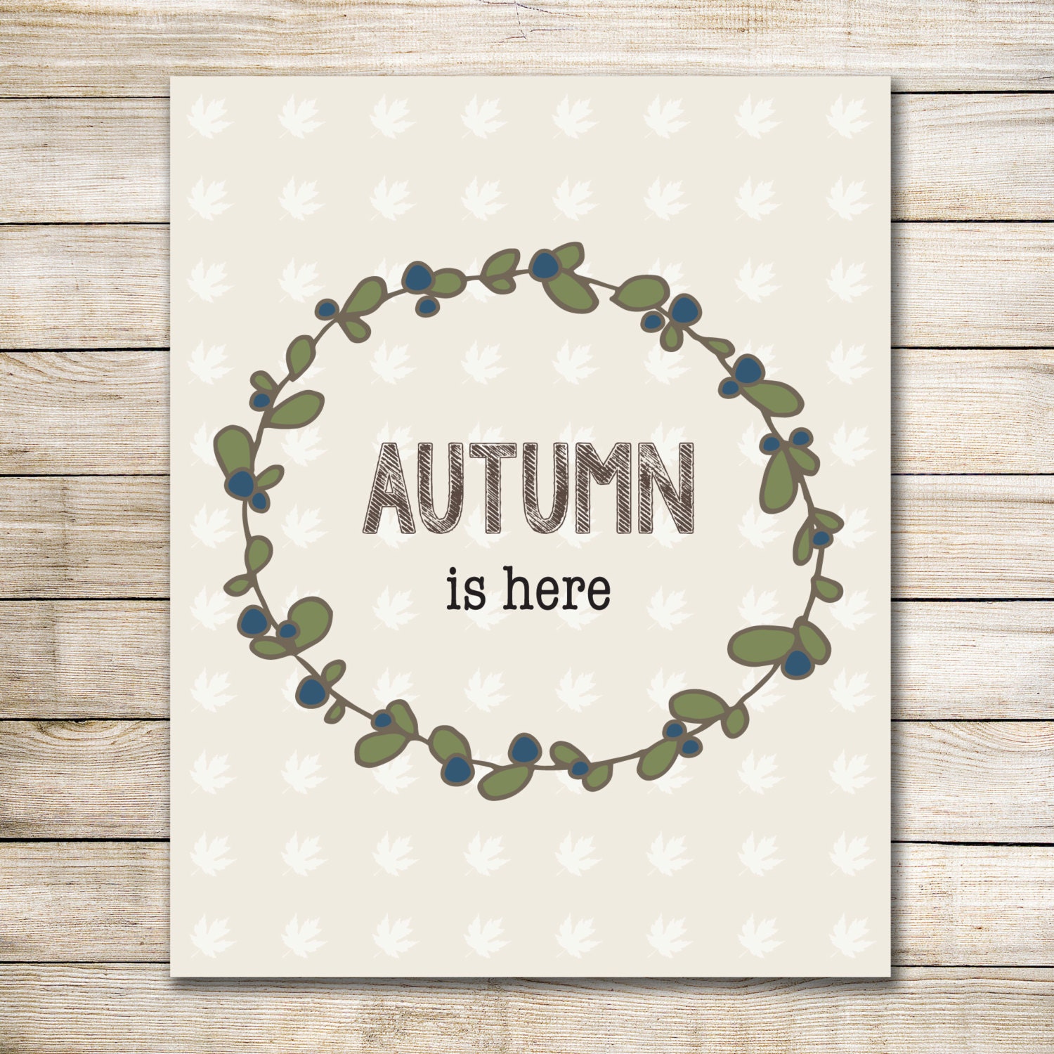 Autumn Printable Instant Download Fall Print Autumn Art | Etsy