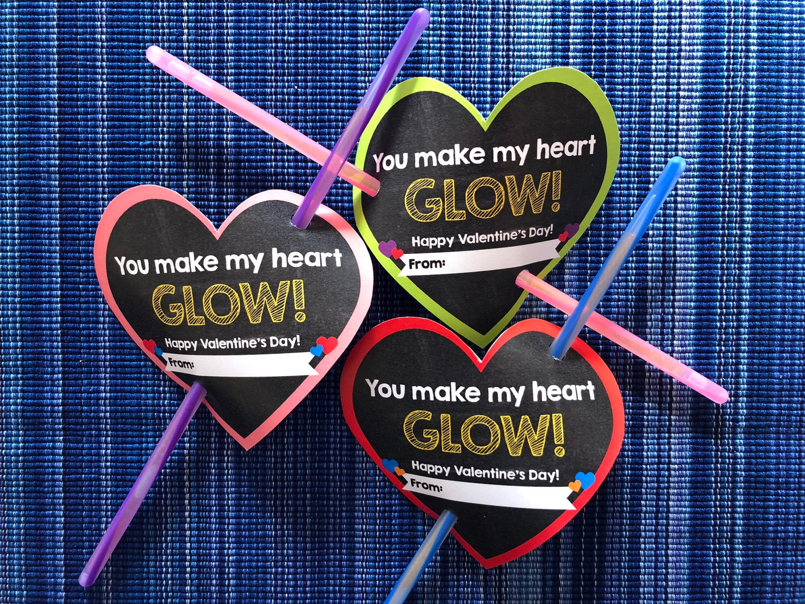 You Make My Heart Glow Valentine Instant Download - Etsy