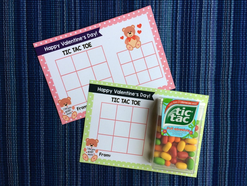 Tic Tac Toe Valentine - Instant Download - Valentine's Day Digital ...
