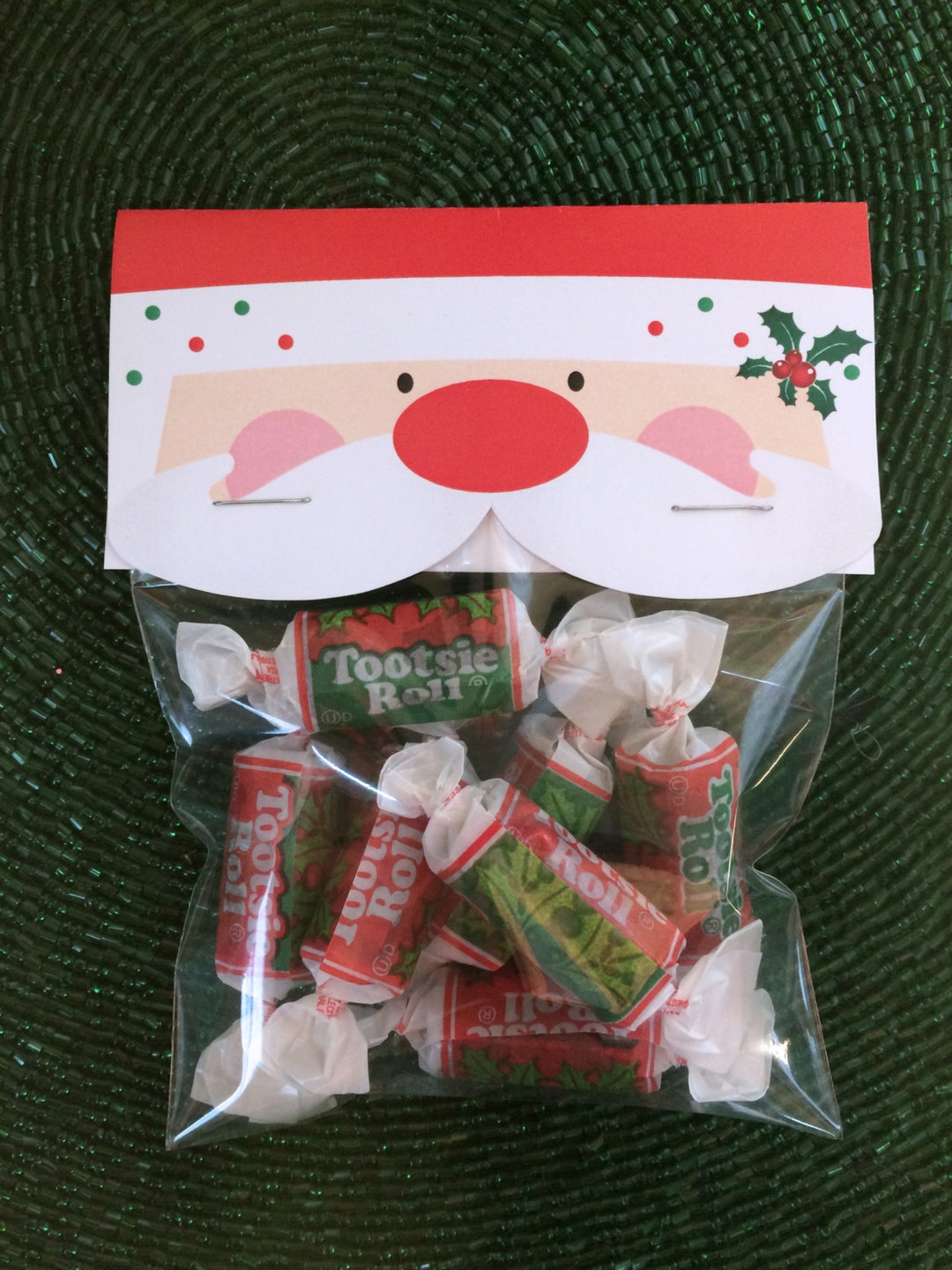 Santa Head Bag Topper - Instant Download - Christmas Digital Printable ...