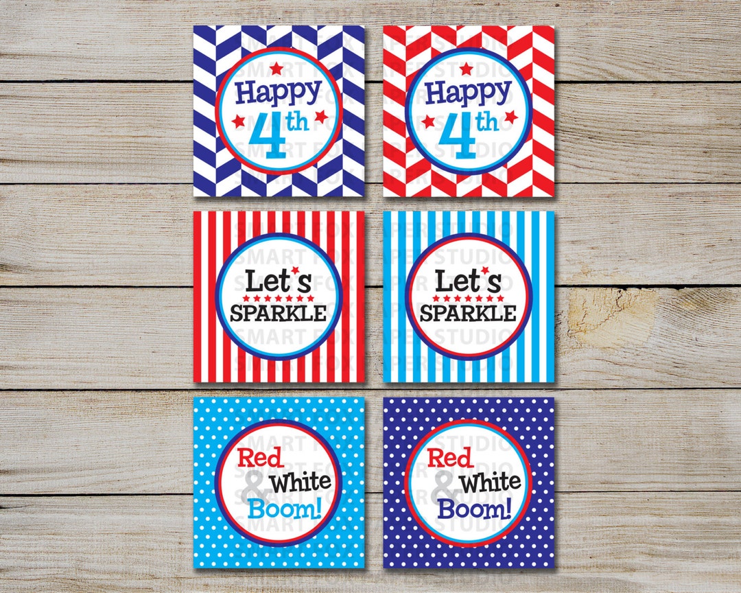 4th of July Gift Tags - Instant Download - 4th of July Labels - Holiday ...