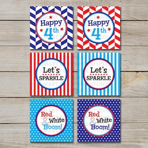 4th of July Gift Tags - Instant Download - 4th of July Labels - Holiday ...