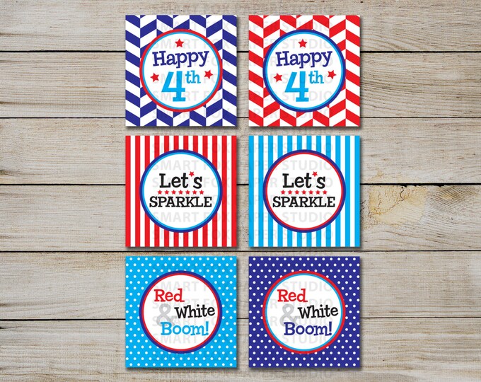4th of July Gift Tags - Instant Download - 4th of July Labels - Holiday ...