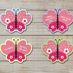 Butterfly Valentine - Instant Download - Valentine's Day Digital ...