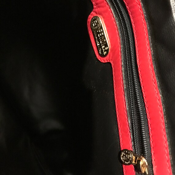 Vintage FENDI Roma Shoulder Bag Purse Red Snake Skin … - Gem