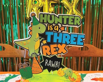 3 Rex Cake Topper in Kenzie - Etsy