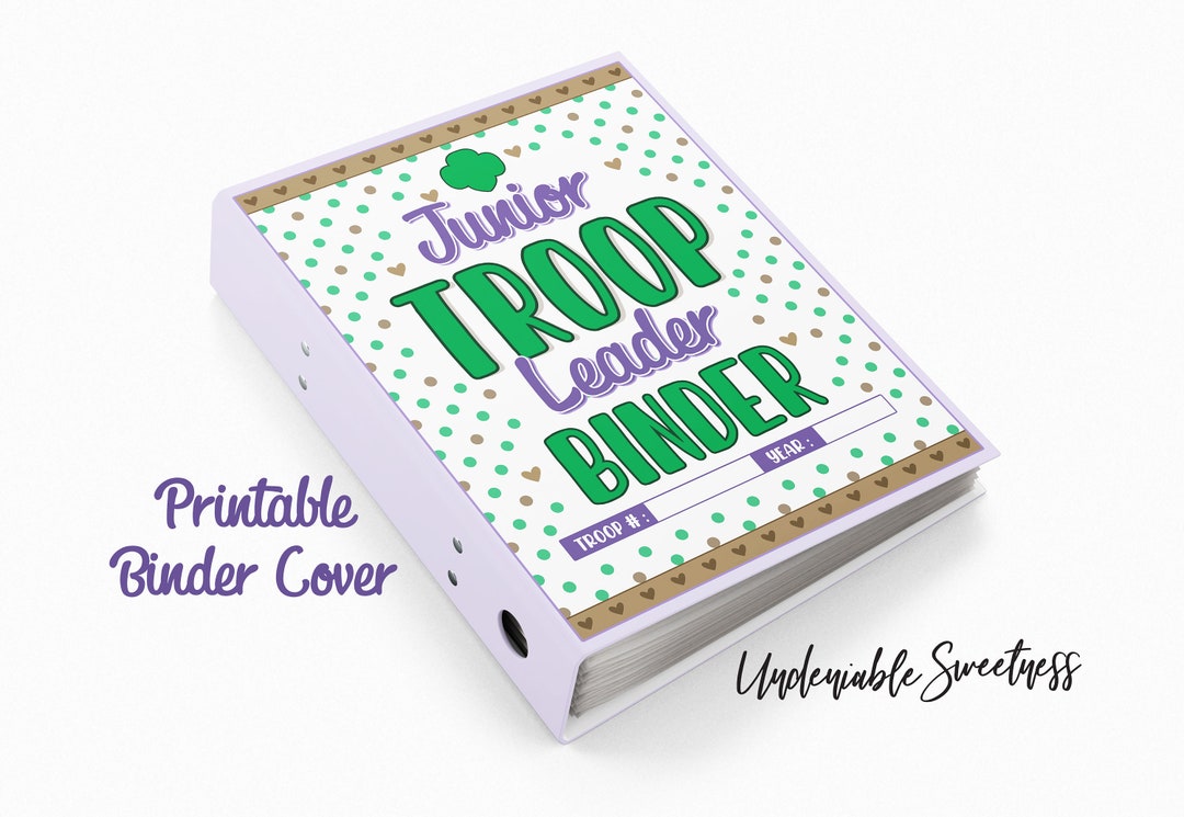 Junior Troop Leader Binder Cover, Printable Binder Cover Image, 8.5x11 ...