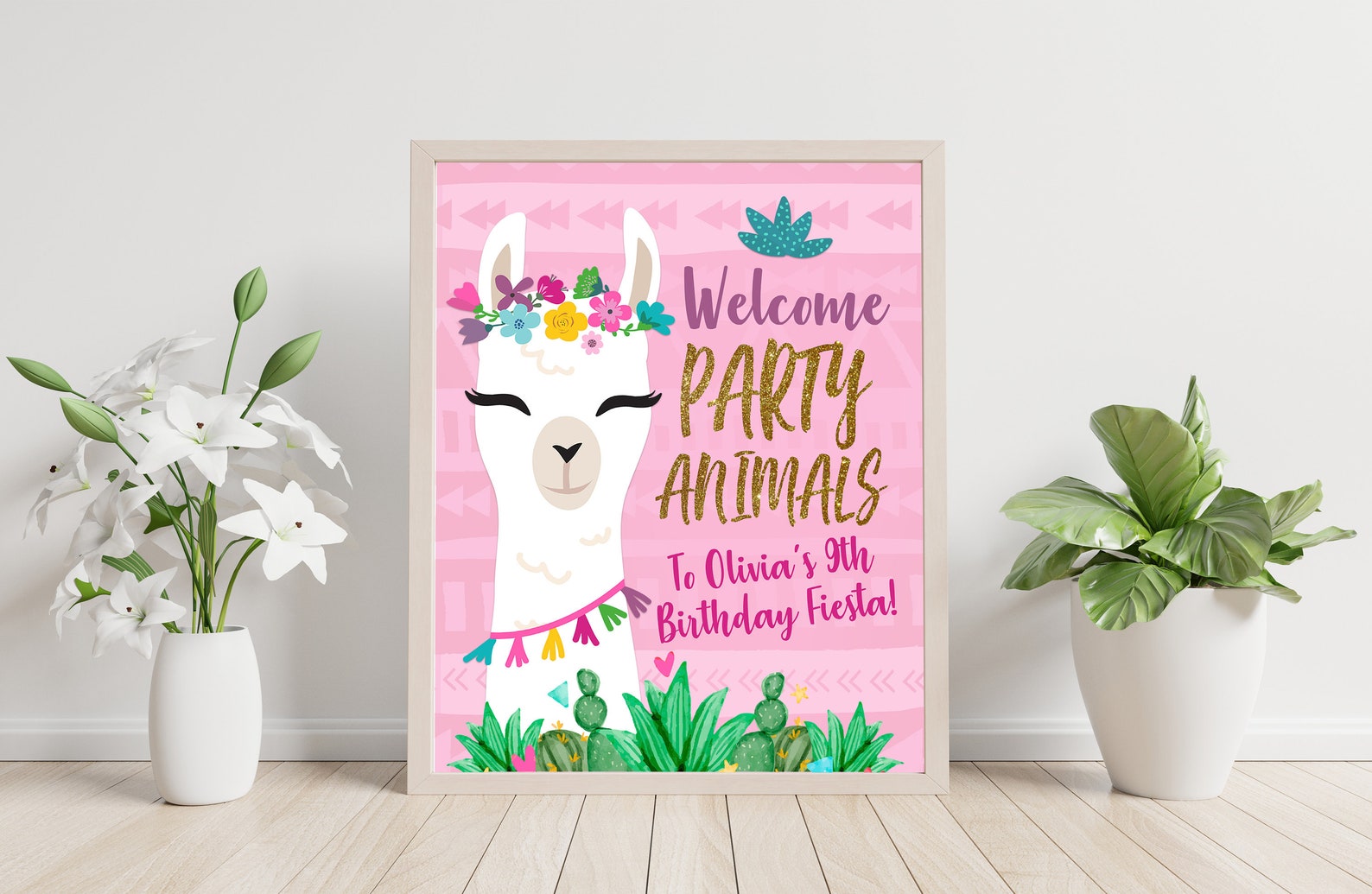 Llama Printable Welcome Sign Llama Drama Birthday Pink & - Etsy