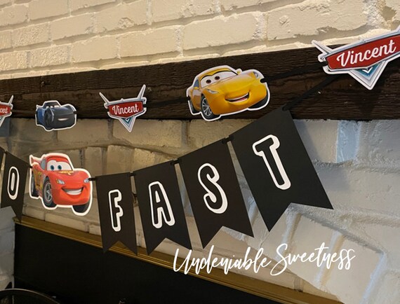 TWO FAST 2nd Birthday Banner Cars Birthday Race Car Birthday - Etsy