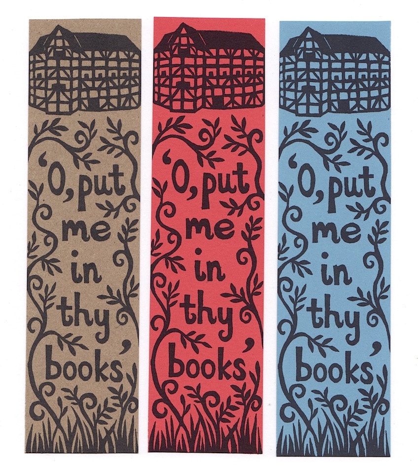 Shakespeare Bookmarks. Pack of Three. Globe Theatre. o, Put Me in Thy ...
