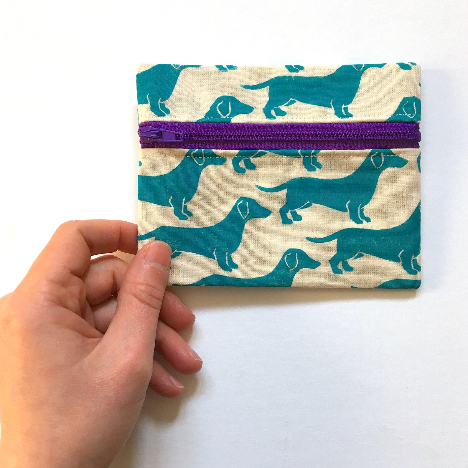 Sausage Dog Coin Purse Pouch Wallet. Hand Printed and Hand - Etsy Singapore