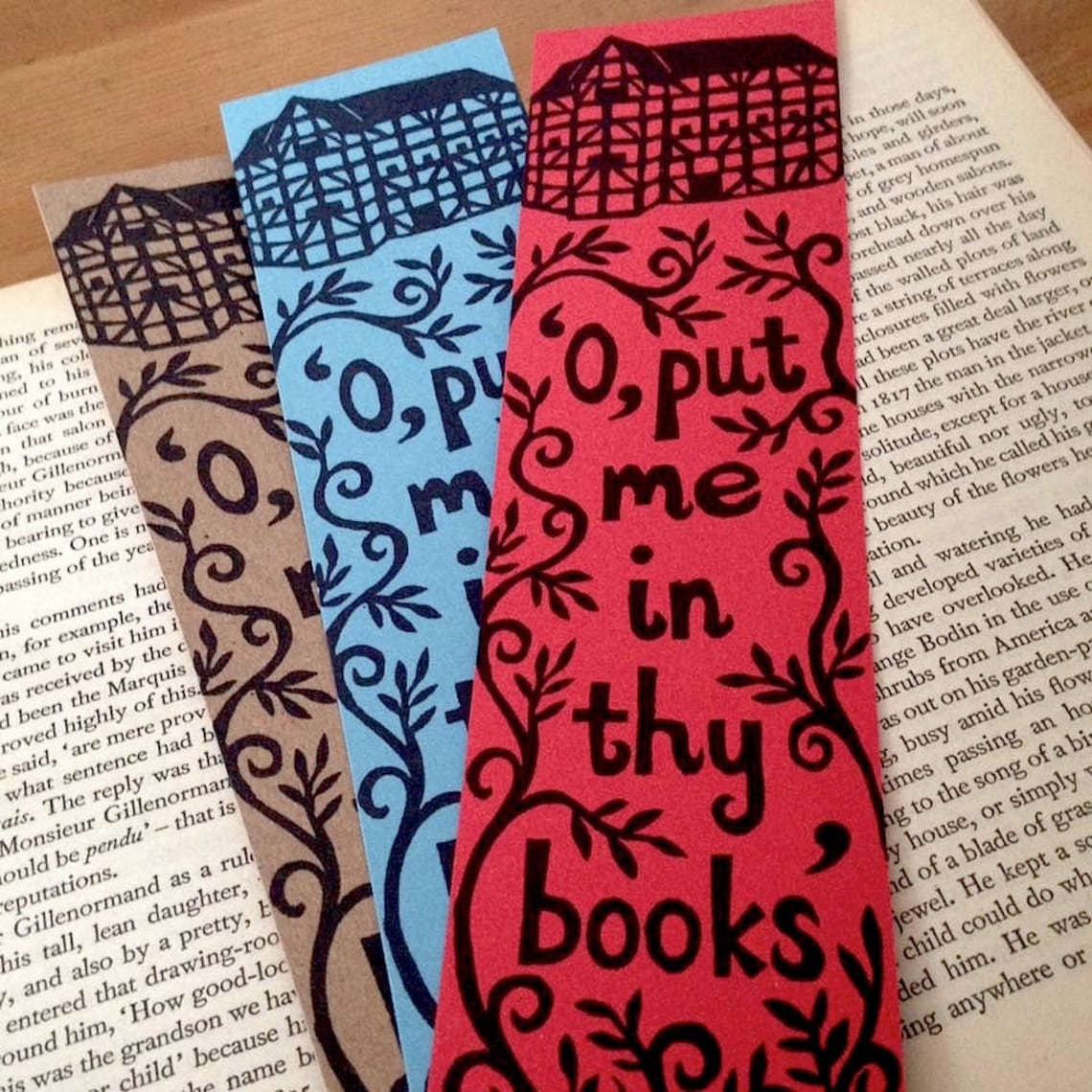 Shakespeare bookmarks. Pack of three. Globe Theatre. O - Etsy 日本