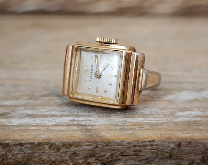 Vintage Bucherer Lucerne Watch Ring in Original Box - Etsy