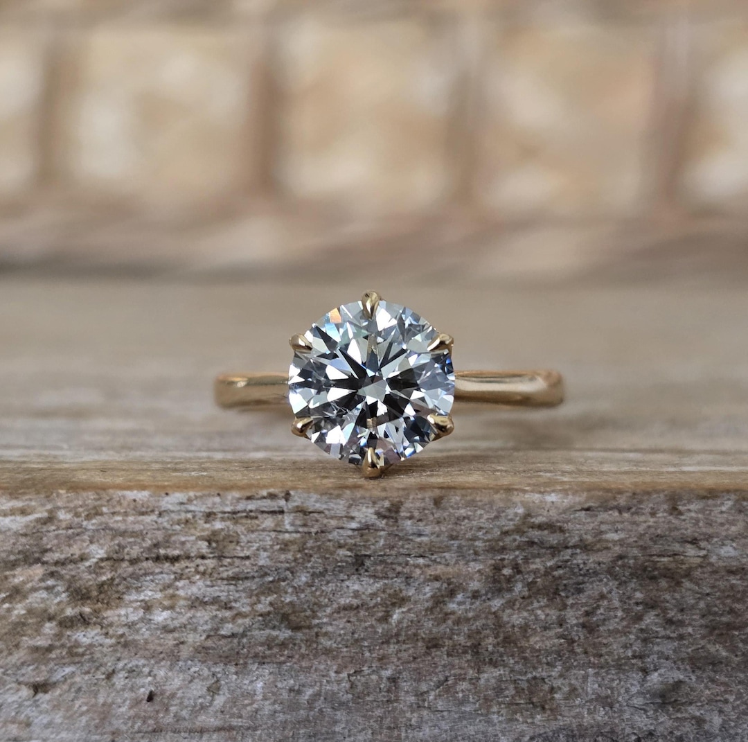 1.70ct Lab Grown Diamond Solitaire in 18K Yellow Gold / VS1 Clarity F ...