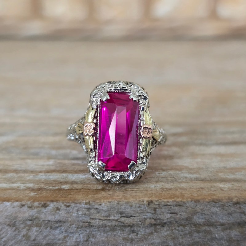 Art Deco Ruby Ring - Etsy