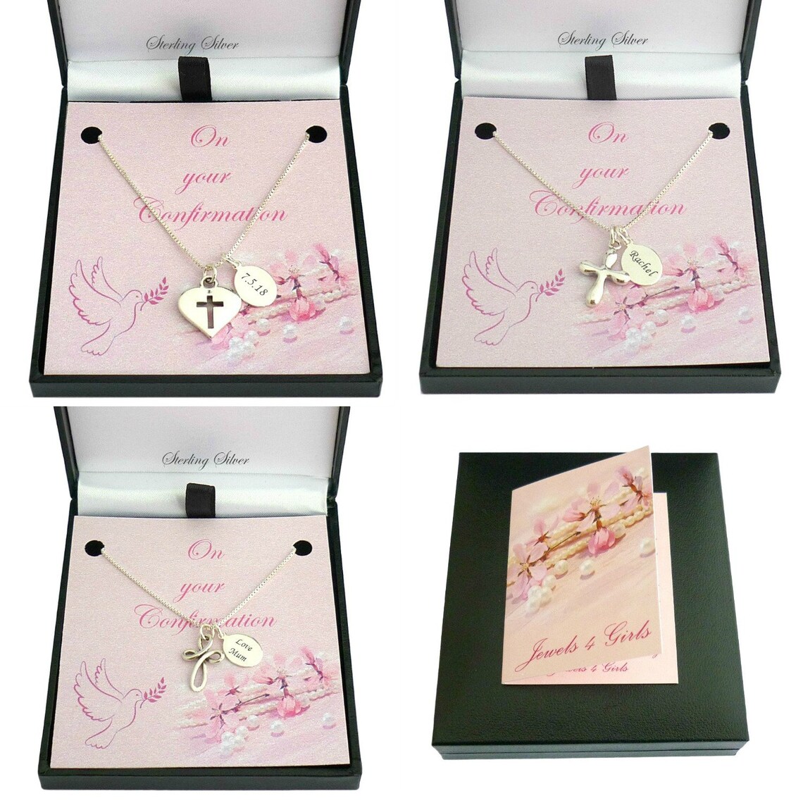 Personalised Confirmation Necklace With Choice of Cross. - Etsy
