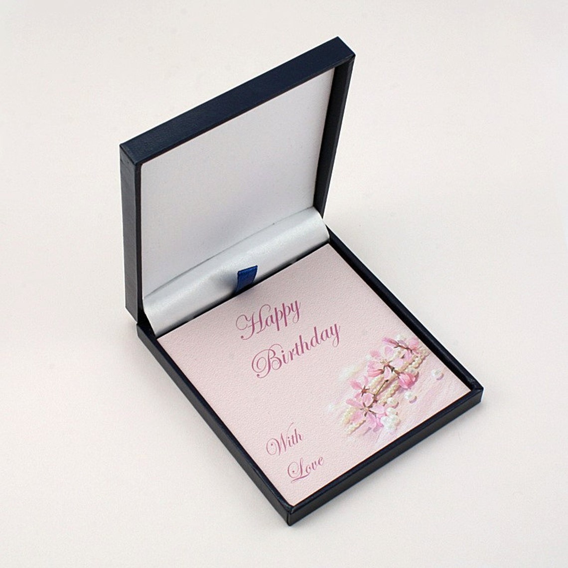 Birthstone Necklace in Happy Birthday Gift Box. Sterling | Etsy