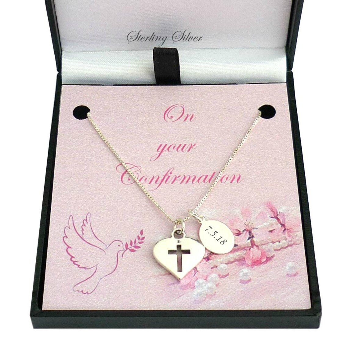 Personalised Confirmation Necklace With Choice of Cross. - Etsy