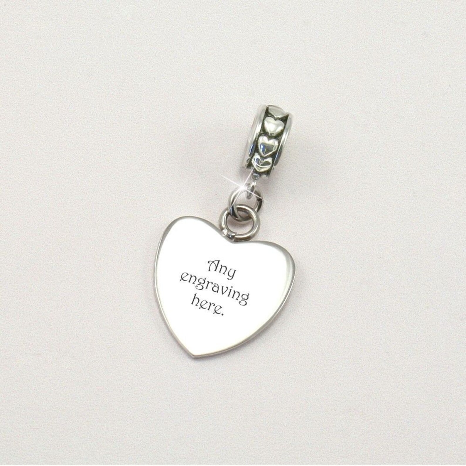 Engraved Photo Heart Charm With Reverse Engraving to Fit - Etsy