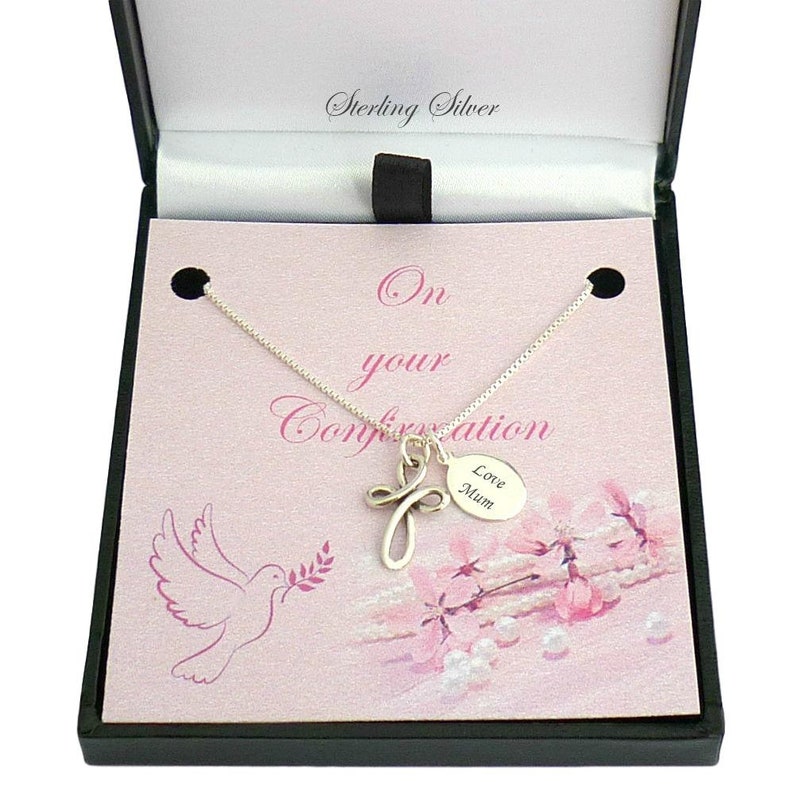 Personalised Confirmation Necklace With Choice of Cross. - Etsy