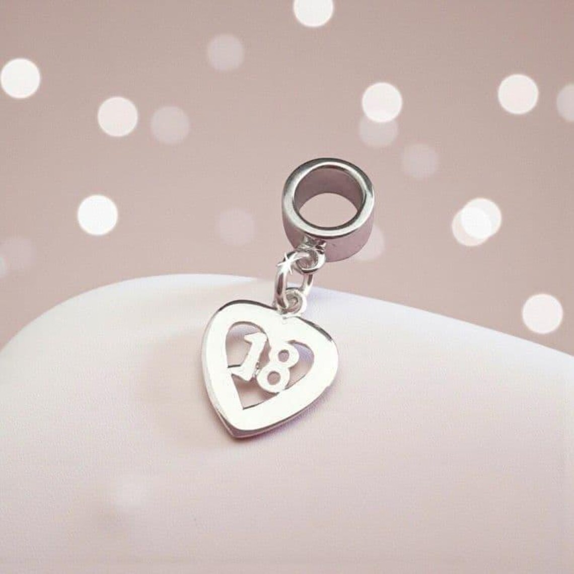 18 Charm, Sterling Silver, Fits Pandora. 18th Birthday Charm. - Etsy