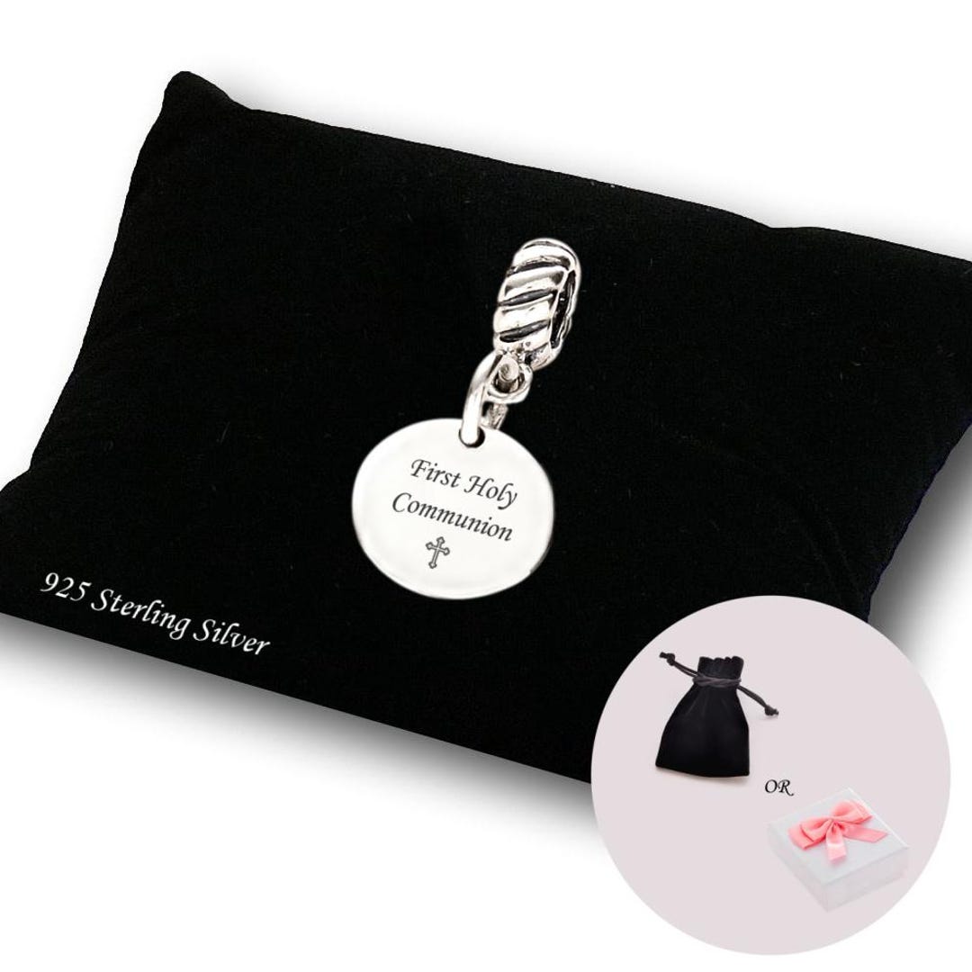 Personalised Sterling Silver First Holy Communion Charm, Engraved, Fits ...