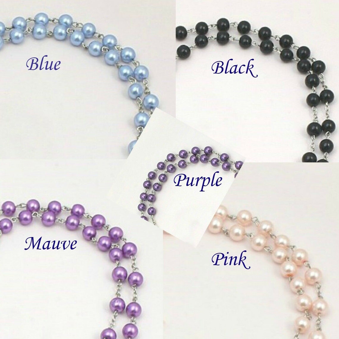 Personalised Rosary First Holy Communion Engraved Pearl | Etsy