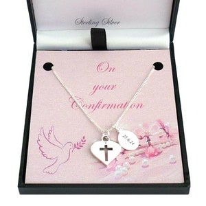 Personalised Confirmation Necklace With Choice of Cross. Rounded, Wired ...