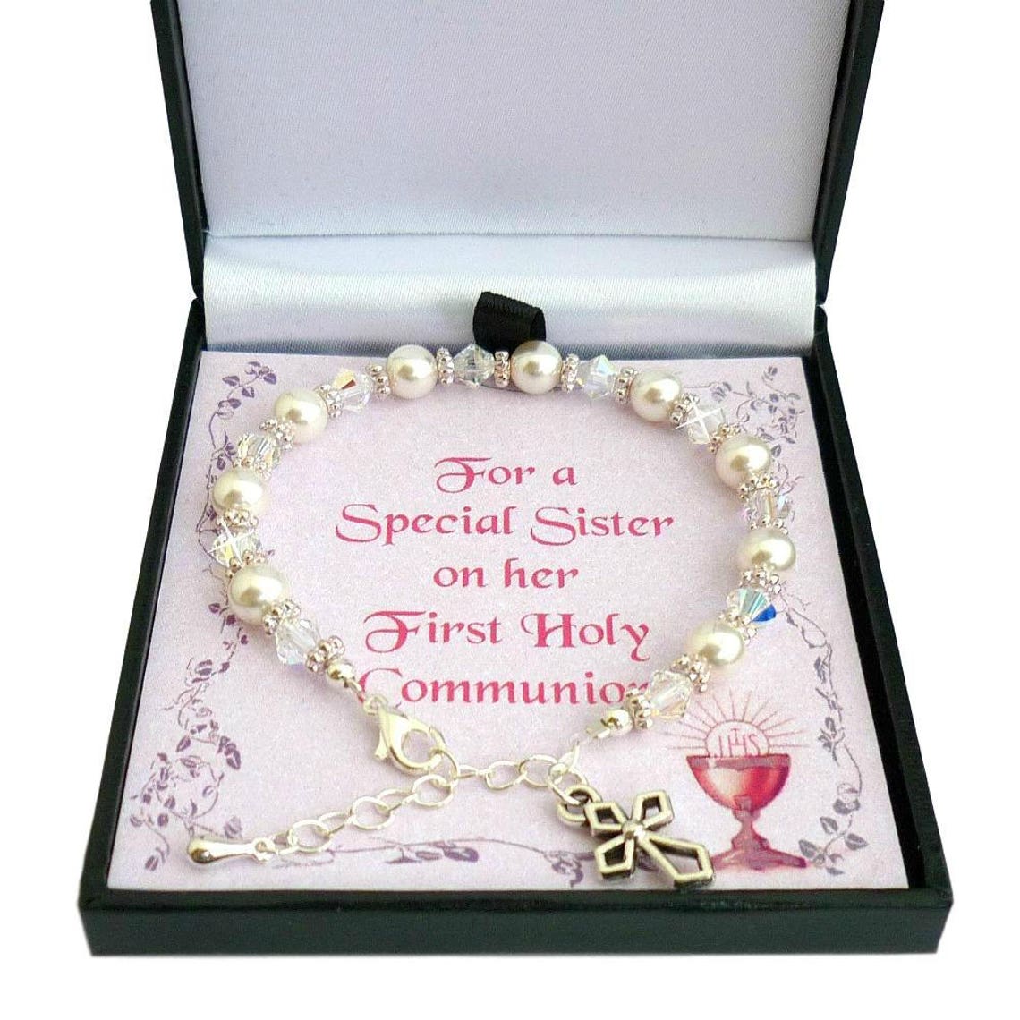 First Holy Communion Bracelet for Girls. Gift for Daughter | Etsy