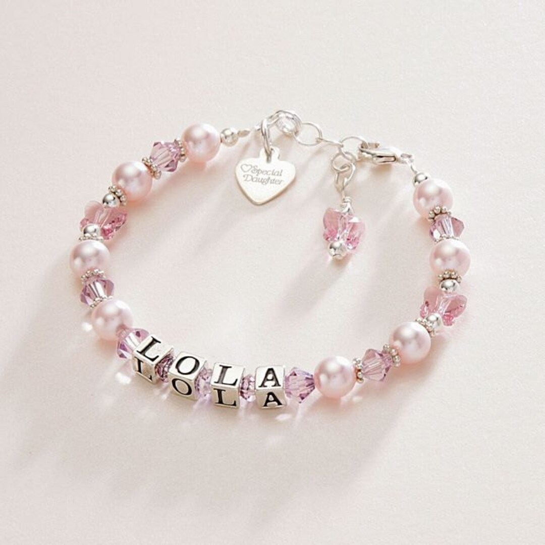Personalised Bracelet for a Girl. Sterling Silver, Luxury Quality, Any ...