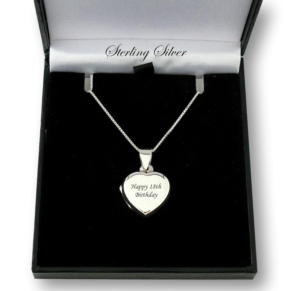 Sterling Silver 18th Birthday Gift for Her, Hinged Photo Locket ...